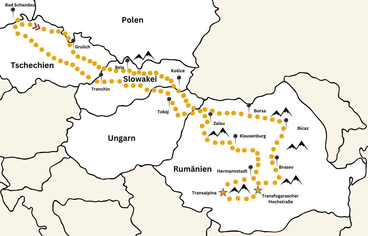 Geführte Motorradreise 17 Tage Tour in den Karpaten / Rumänien